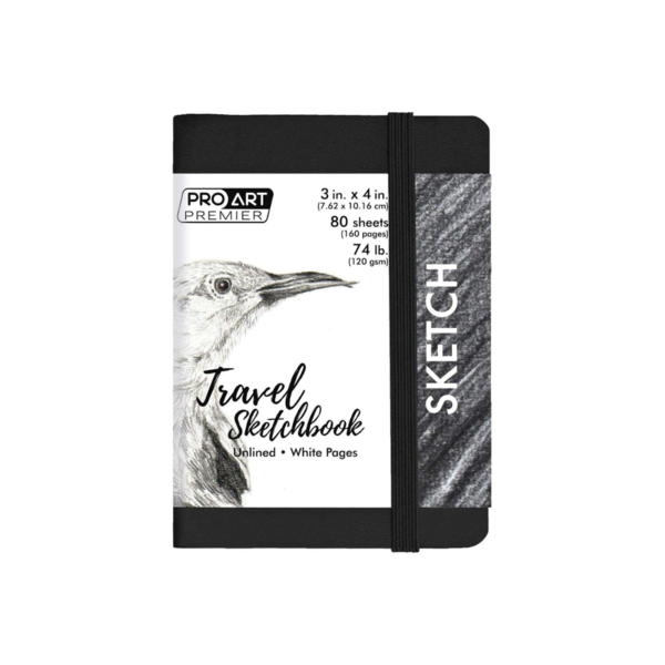 Pro Art Travel Sketchbook 3x4 Black