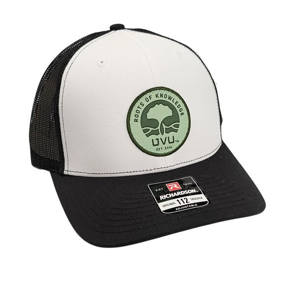 Roots of Knowledge Uscape Black and White Trucker Hat