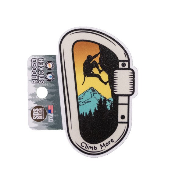 Climb More Carabiner Sticker